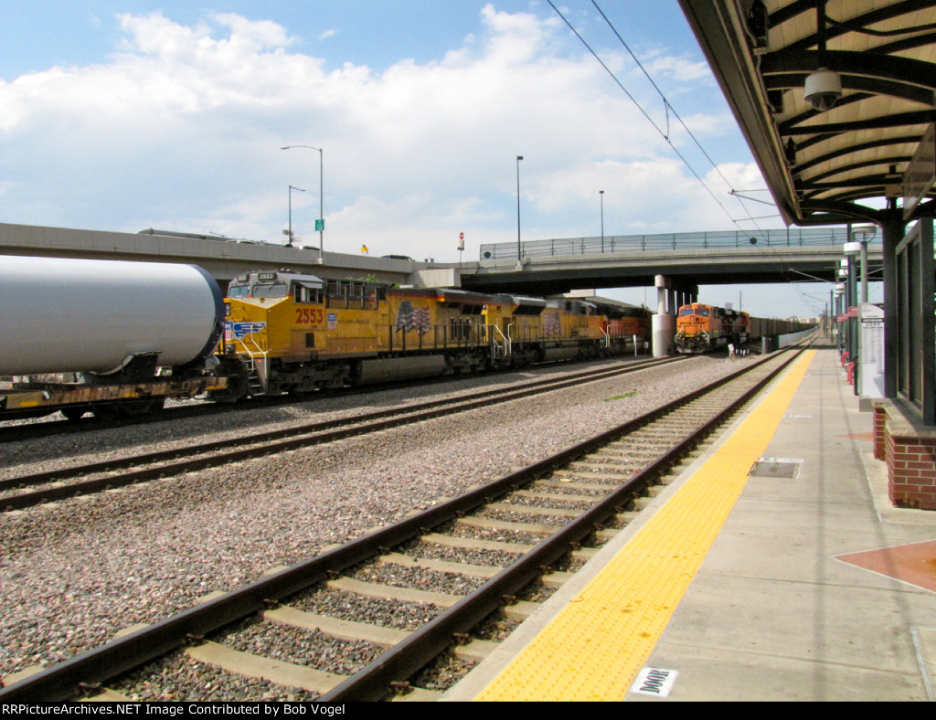 UP 2553 and 8547; BNSF 6221